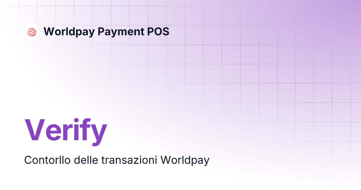 Verify | Worldpay Payment POS